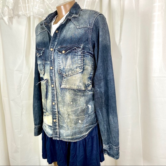 PRPS | Jackets & Coats | Prps Distressed Denim Jacket Small | Poshmark